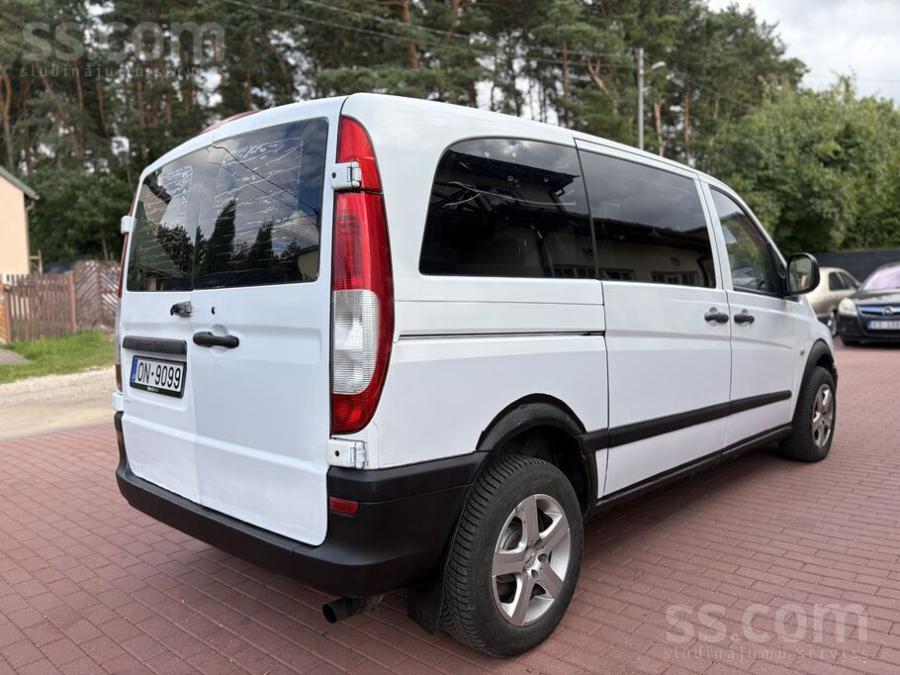 White Mercedes-Benz Vito 2005 in Riga, with an engine capacity of 2.20 L and mileage of 305 thousand km for 2300 €, photo 8 on AUTOMOTO.COM.LV
