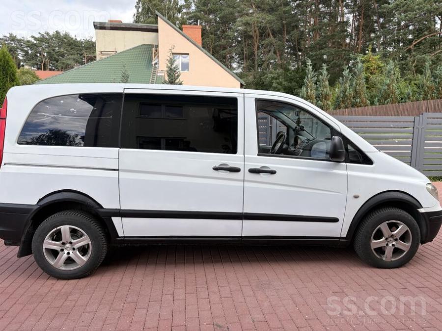 White Mercedes-Benz Vito 2005 in Riga, with an engine capacity of 2.20 L and mileage of 305 thousand km for 2300 €, photo 9 on AUTOMOTO.COM.LV