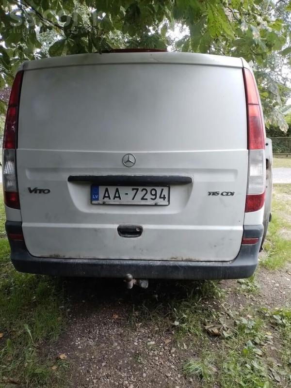 White Mercedes-Benz Vito 2006 in Liepaja, with an engine capacity of 2.20 L and mileage of 417 thousand km for 3100 €, photo 2 on AUTOMOTO.COM.LV