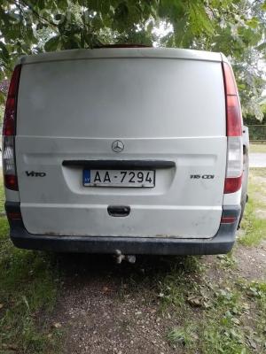 White Mercedes-Benz Vito 2006 in Liepaja, with an engine capacity of 2.20 L and mileage of 417 thousand km for 3100 €, photo 3 on AUTOMOTO.COM.LV