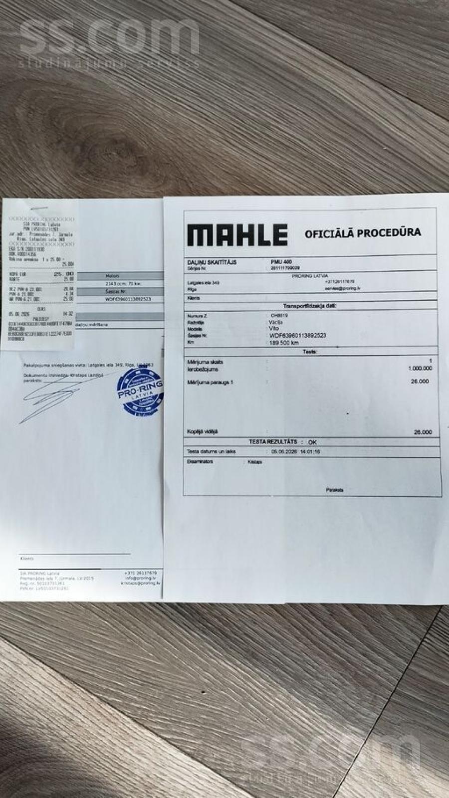 White Mercedes-Benz Vito 2014 in Riga, with an engine capacity of 2.20 L and mileage of 192 thousand km for 5950 €, photo 31 on AUTOMOTO.COM.LV