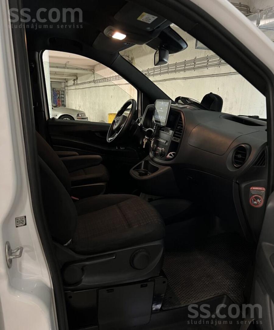 White Mercedes-Benz Vito 2015 in Liepaja, with an engine capacity of 2.20 L and mileage of 275 thousand km for 17950 €, photo 13 on AUTOMOTO.COM.LV