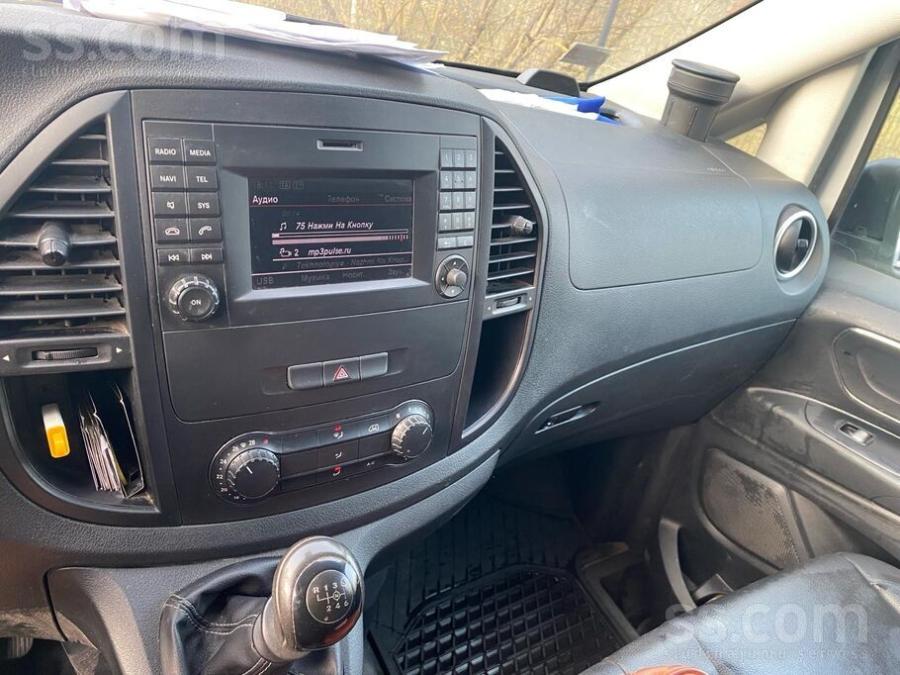 White Mercedes-Benz Vito 2017 in Daugavpils, with an engine capacity of 1.60 L and mileage of 197 thousand km for 10900 €, photo 6 on AUTOMOTO.COM.LV