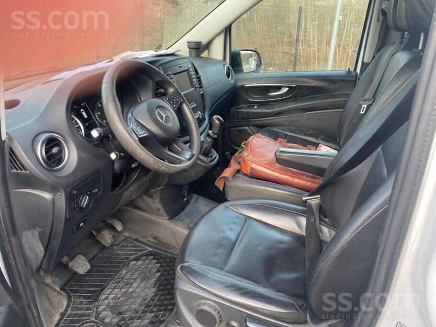White Mercedes-Benz Vito 2017 in Daugavpils, with an engine capacity of 1.60 L and mileage of 197 thousand km for 10900 €, photo 12 on AUTOMOTO.COM.LV