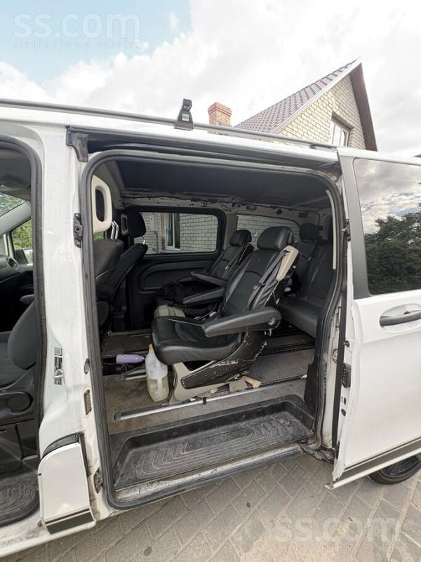 White Mercedes-Benz Vito 2017 in Riga, with an engine capacity of 2.20 L and mileage of 372 thousand km for 11900 €, photo 8 on AUTOMOTO.COM.LV