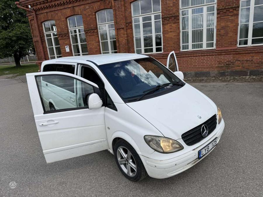 White Mercedes-Benz Vito 2005 in Jonava, with an engine capacity of 2.20 L and mileage of 322 thousand km for 2150 €, photo 10 on AUTOMOTO.COM.LV