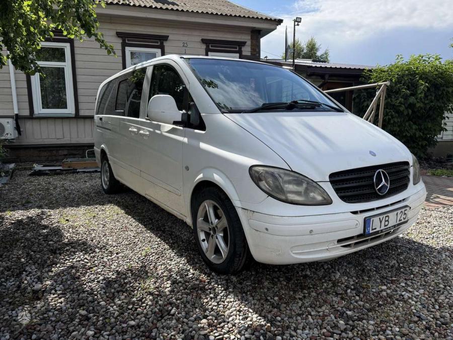White Mercedes-Benz Vito 2005 in Jonava, with an engine capacity of 2.20 L and mileage of 322 thousand km for 2150 €, photo 18 on AUTOMOTO.COM.LV