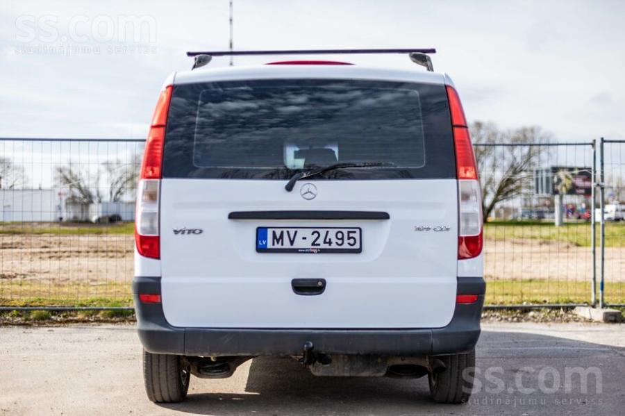 White Mercedes-Benz Vito 2009 in Riga, with an engine capacity of 2.20 L and mileage of 194 thousand km for 6490 €, photo 8 on AUTOMOTO.COM.LV