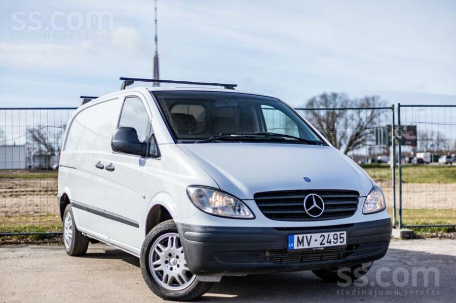 White Mercedes-Benz Vito 2009 in Riga, with an engine capacity of 2.20 L and mileage of 194 thousand km for 6490 €, photo 2 on AUTOMOTO.COM.LV