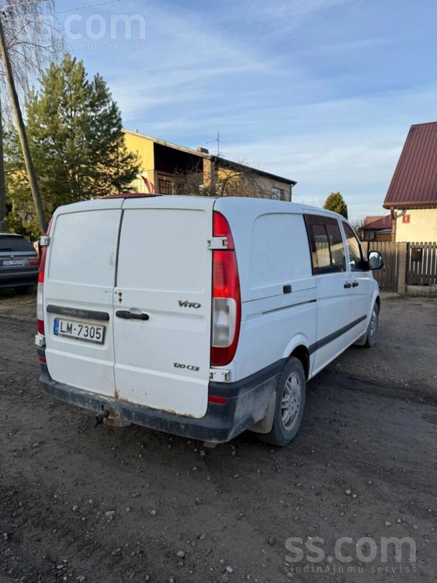 White Mercedes-Benz Vito 2009 in Jelgava, with an engine capacity of 3.00 L and mileage of 510 thousand km for 3900 €, photo 4 on AUTOMOTO.COM.LV