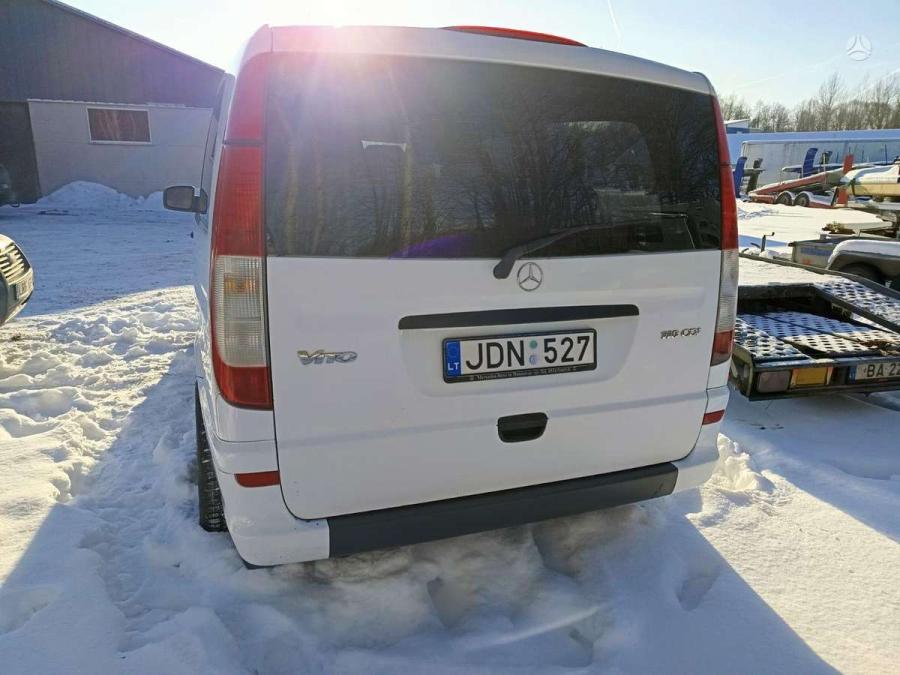White Mercedes-Benz Vito 2011 in Prienai, with an engine capacity of 2.10 L and mileage of 311 thousand km for 4800 €, photo 5 on AUTOMOTO.COM.LV