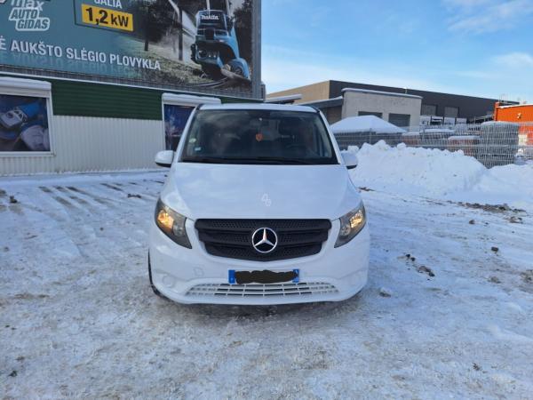 White Mercedes-Benz Vito 2015 in Taurage, with an engine capacity of 2.10 L and mileage of 265 thousand km for 10300 €, photo 2 on AUTOMOTO.COM.LV