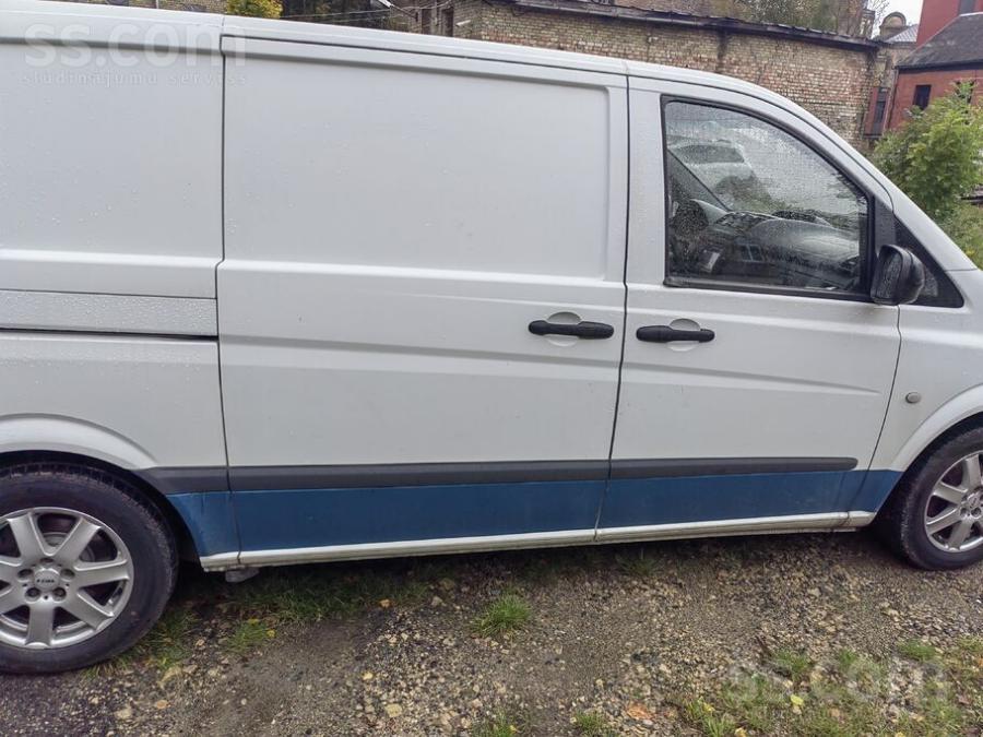 White Mercedes-Benz Vito 2011 in Riga, with an engine capacity of 2.20 L and mileage of 217 thousand km for 5250 €, photo 9 on AUTOMOTO.COM.LV