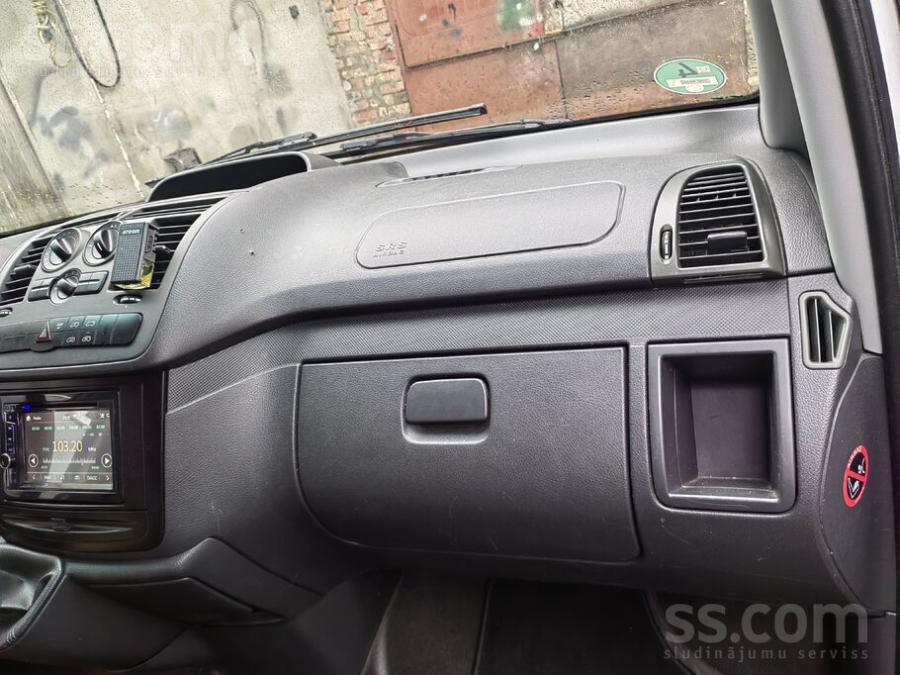 White Mercedes-Benz Vito 2011 in Riga, with an engine capacity of 2.20 L and mileage of 217 thousand km for 5250 €, photo 14 on AUTOMOTO.COM.LV