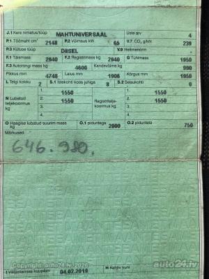 Белый Мерседес Вито 2005 в Таллин, объемом двигателя 2.10 л и пробегом 376 тыс. км за 2300 €, фото 15 на AUTOMOTO.COM.LV
