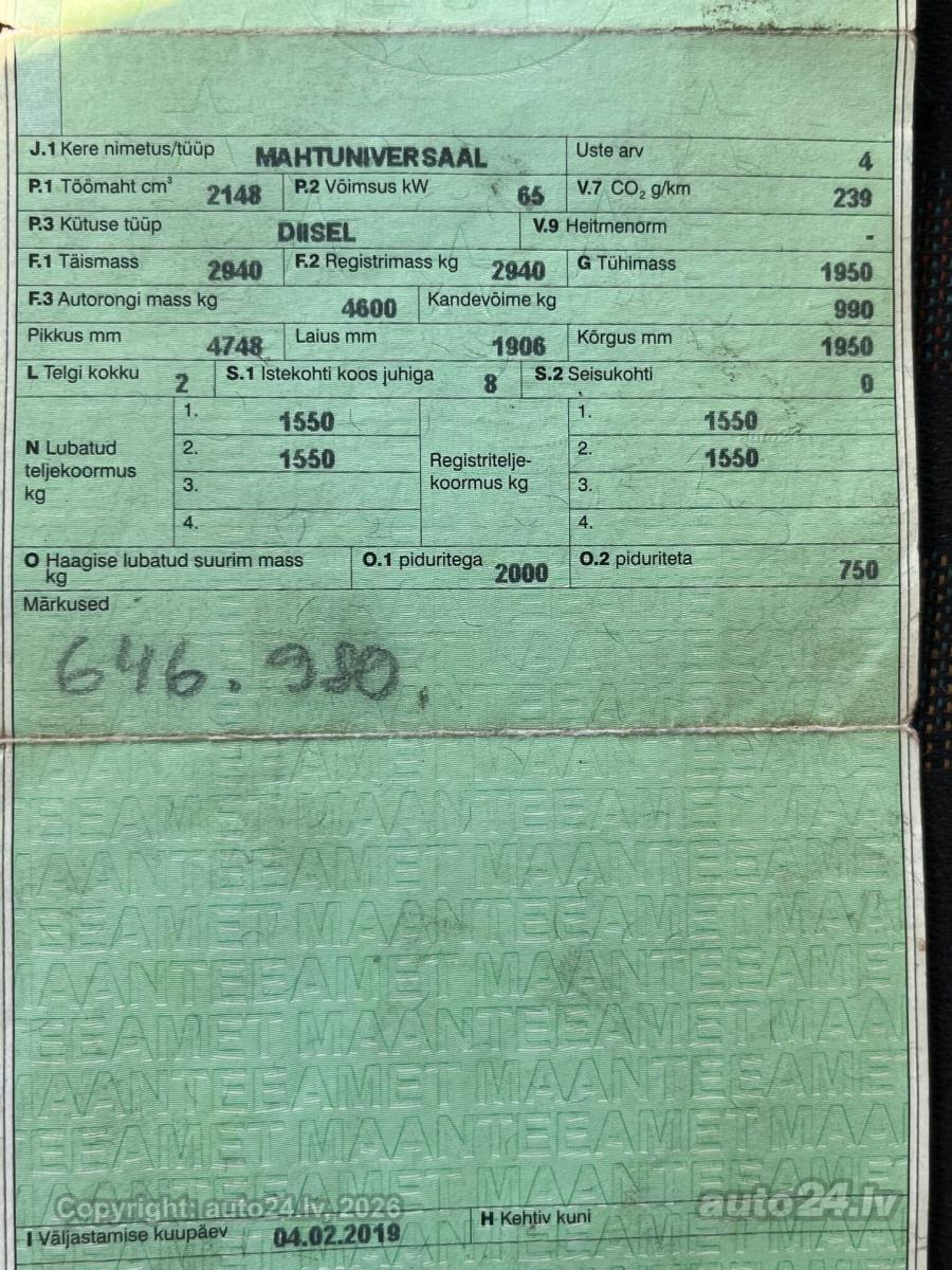 Белый Мерседес Вито 2005 в Таллин, объемом двигателя 2.10 л и пробегом 376 тыс. км за 2300 €, фото 15 на AUTOMOTO.COM.LV