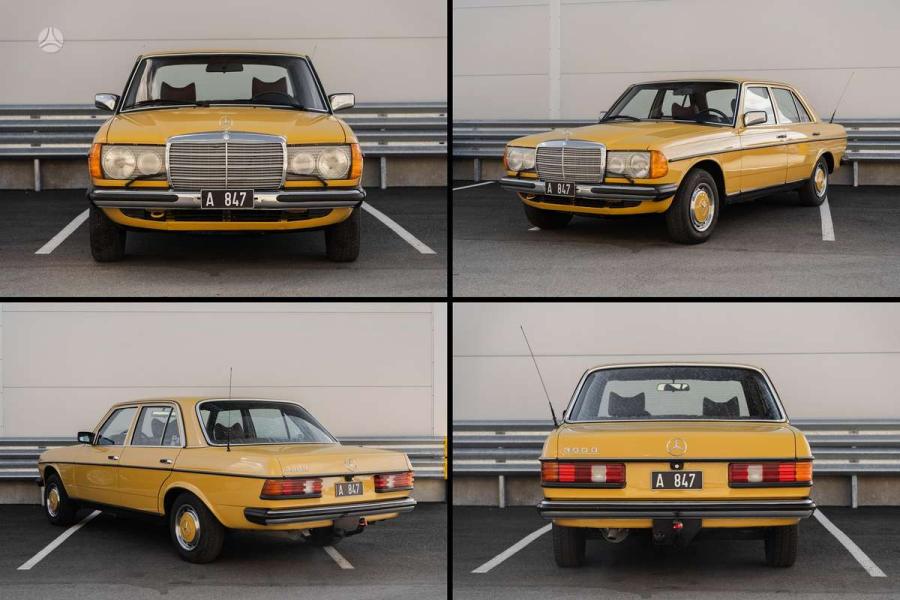 Yellow Mercedes-Benz W 123 1979 in Tallinn, with an engine capacity of 3.00 L and mileage of 261 thousand km for 14500 €, photo 33 on AUTOMOTO.COM.LV