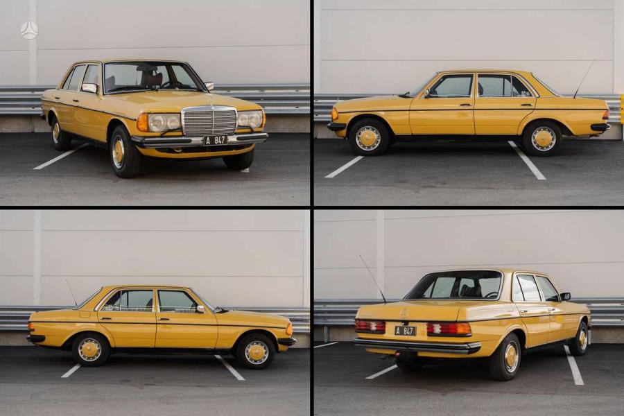 Yellow Mercedes-Benz W 123 1979 in Tallinn, with an engine capacity of 3.00 L and mileage of 261 thousand km for 14500 €, photo 34 on AUTOMOTO.COM.LV
