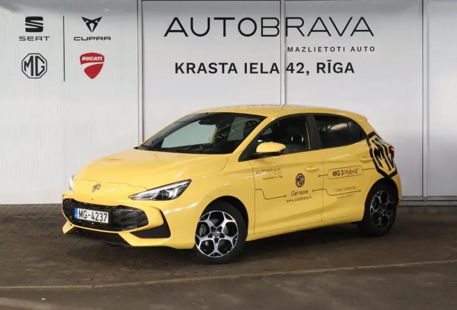Dzeltens MG 3 2025 Rīga, ar dzinēja tilpumu 1.50 L un nobraukumu 18 tūkst. km par 22520 €, foto 1 vietnē AUTOMOTO.COM.LV