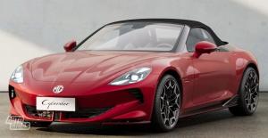 Red MG Cyberster 2026 in Vilnius, with an engine capacity of 0.00 L and mileage of 1 thousand km for 65930 €, photo 4 on AUTOMOTO.COM.LV