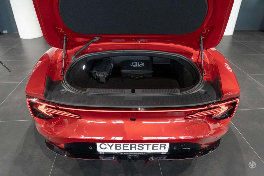 Red MG Cyberster 2026 in Vilnius, with an engine capacity of 0.00 L and mileage of 0 thousand km for 65930 €, photo 15 on AUTOMOTO.COM.LV