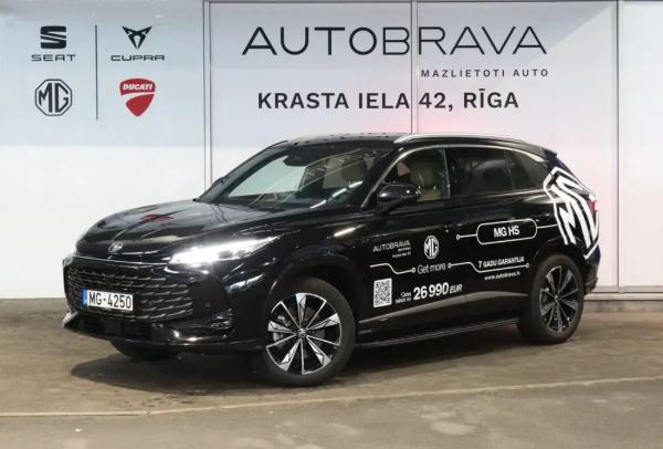 Melns MG HS 2026 Rīga, ar dzinēja tilpumu 1.50 L un nobraukumu 15 tūkst. km par 35840 €, foto 1 vietnē AUTOMOTO.COM.LV