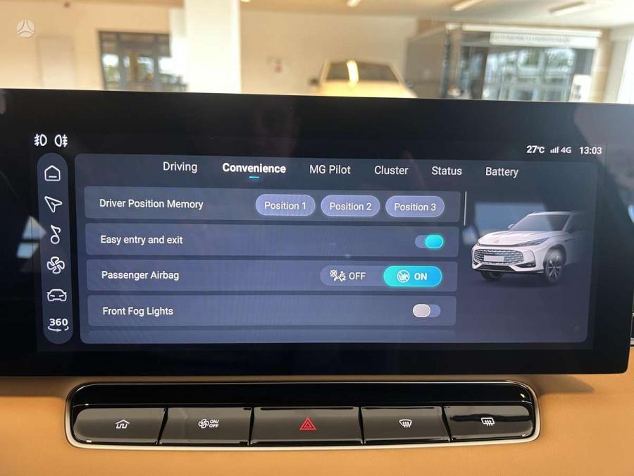 Grey MG HS 2026 in Siauliai, with an engine capacity of 1.50 L and mileage of 0 thousand km for 32490 €, photo 32 on AUTOMOTO.COM.LV
