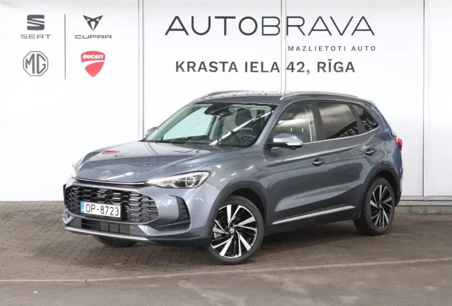 Grey MG ZS 2025 in Riga, with an engine capacity of 1.50 L and mileage of 19 thousand km for 21990 €, photo 1 on AUTOMOTO.COM.LV