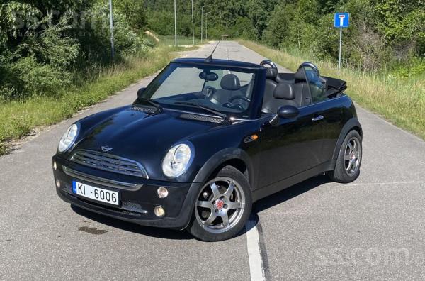 Black MINI Cabrio 2007 in Tukums, with an engine capacity of 1.60 L and mileage of 228 thousand km for 3690 €, photo 1 on AUTOMOTO.COM.LV