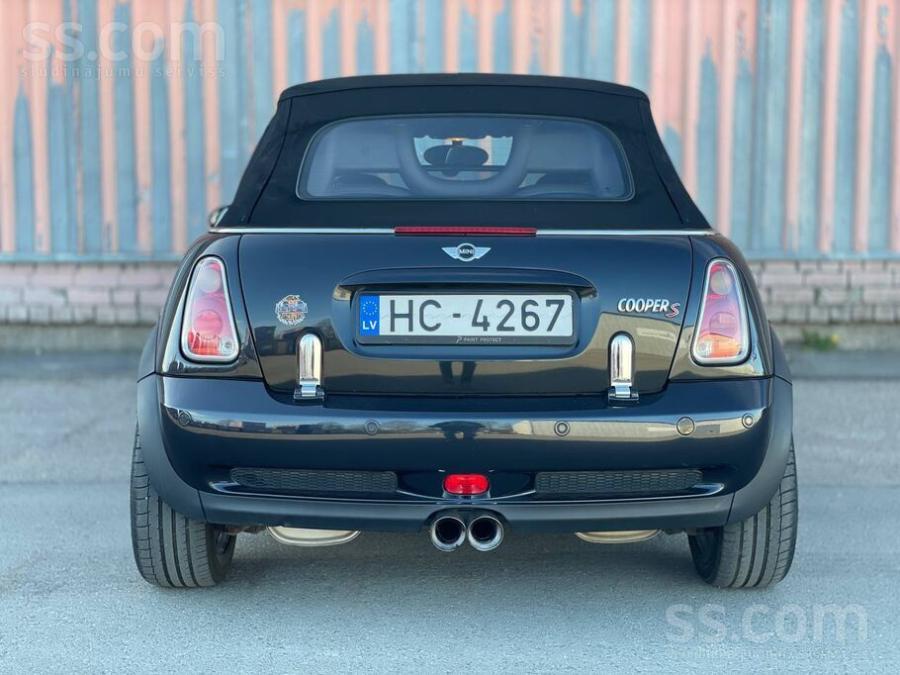 Black MINI Cabrio 2008 in Riga, with an engine capacity of 1.60 L and mileage of 265 thousand km for 5250 €, photo 5 on AUTOMOTO.COM.LV