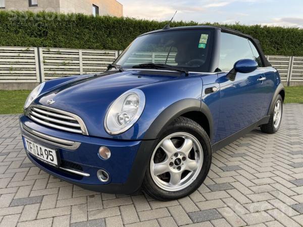 Blue MINI Cabrio 2008 in Riga, with an engine capacity of 1.60 L and mileage of 269 thousand km for 2999 €, photo 1 on AUTOMOTO.COM.LV