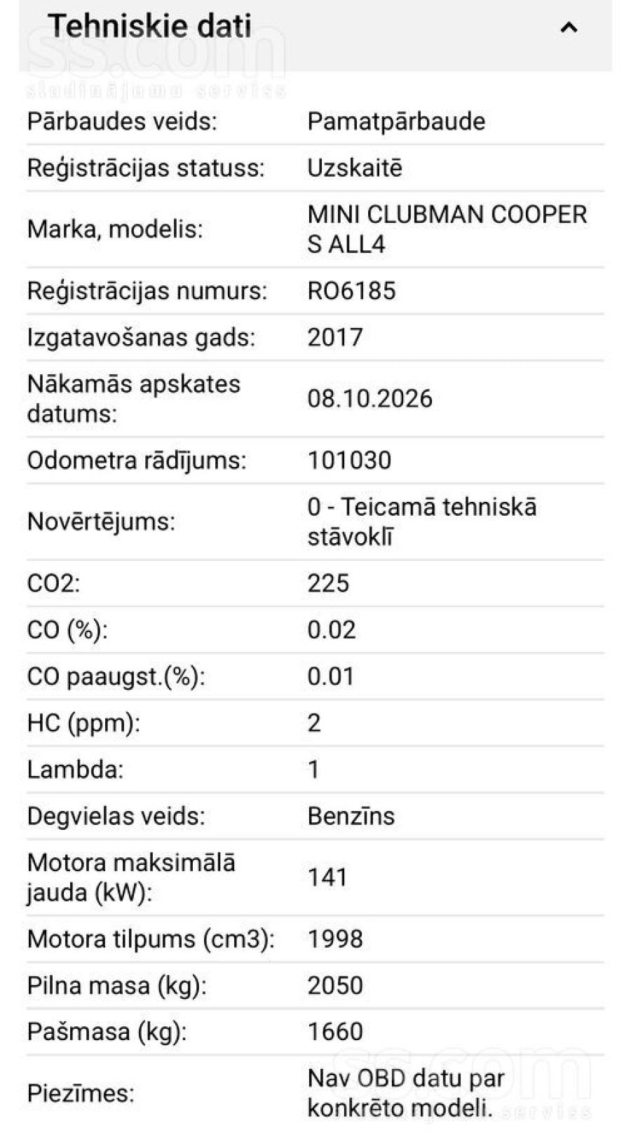 Zaļš MINI Clubman 2017 Rīga, ar dzinēja tilpumu 2.00 L un nobraukumu 106 tūkst. km par 14300 €, foto 23 vietnē AUTOMOTO.COM.LV