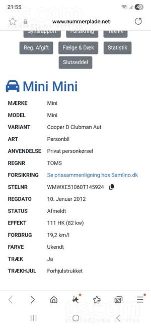 White MINI Clubman 2012 in Daugavpils, with an engine capacity of 2.00 L and mileage of 174 thousand km for 6750 €, photo 32 on AUTOMOTO.COM.LV