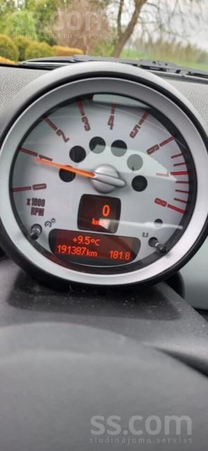 Melns MINI Cooper 2007 Liepāja, ar dzinēja tilpumu 1.60 L un nobraukumu 192 tūkst. km par 2850 €, foto 7 vietnē AUTOMOTO.COM.LV
