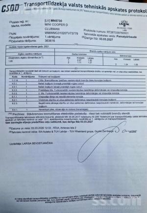 Черный Мини Купер 2009 в Рига, объемом двигателя 1.60 л и пробегом 360 тыс. км за 2500 €, фото 12 на AUTOMOTO.COM.LV
