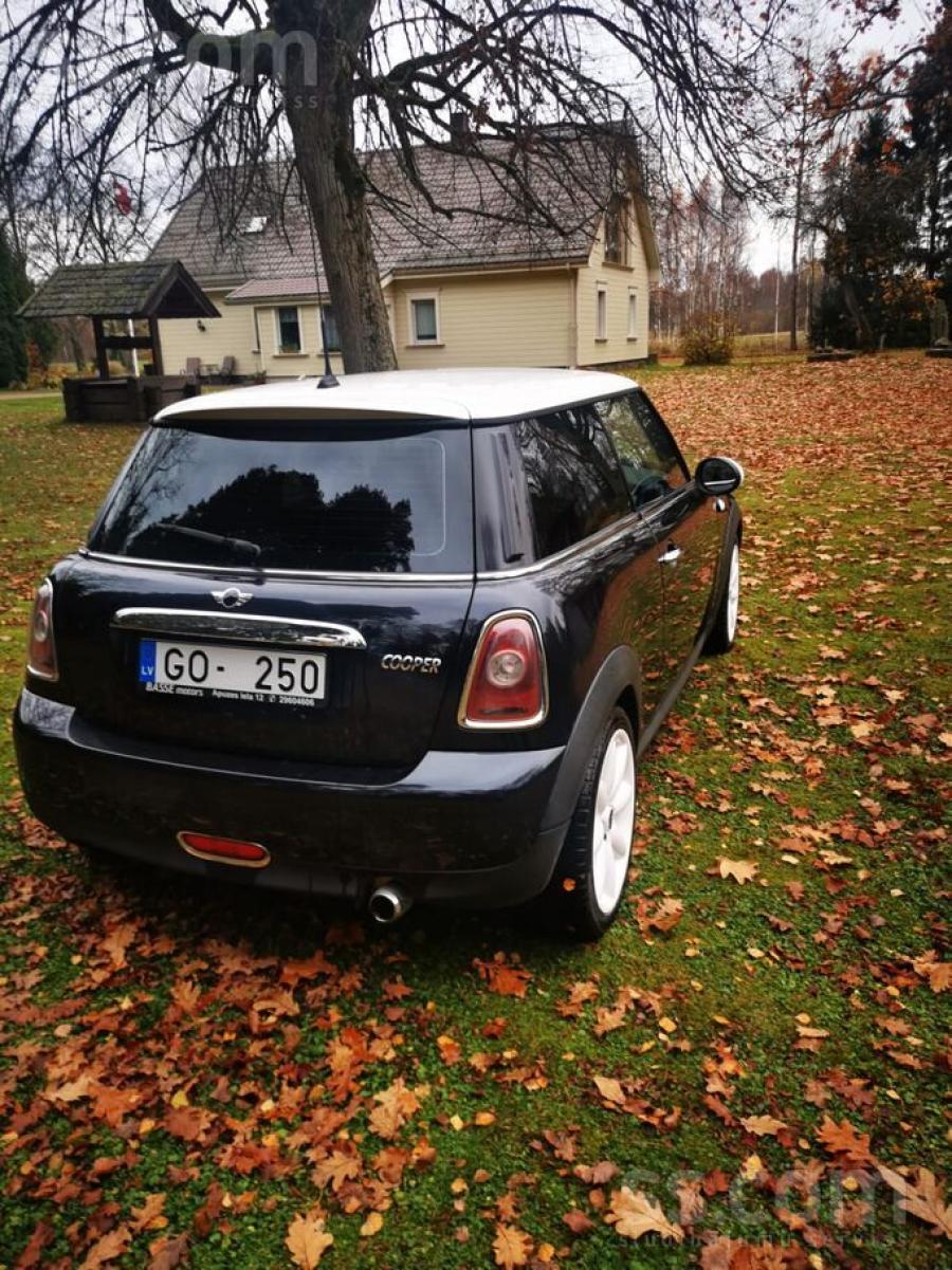 Blue MINI Cooper 2008 in Limbazi, with an engine capacity of 1.60 L and mileage of 183 thousand km for 2750 €, photo 4 on AUTOMOTO.COM.LV