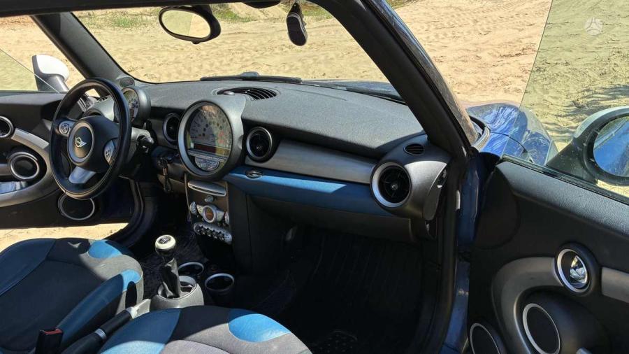 Blue MINI Cooper 2008 in Klaipeda, with an engine capacity of 1.60 L and mileage of 174 thousand km for 4300 €, photo 9 on AUTOMOTO.COM.LV