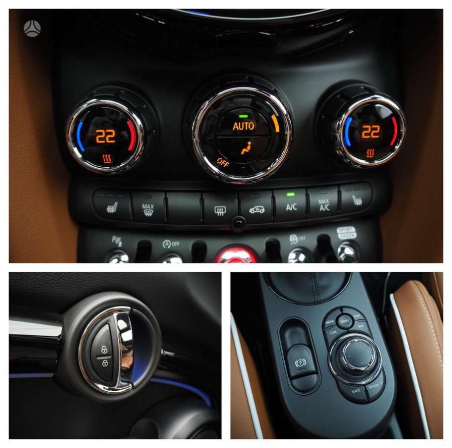 Blue MINI Cooper 2023 in Vilnius, with an engine capacity of 2.00 L and mileage of 11 thousand km for 34900 €, photo 16 on AUTOMOTO.COM.LV