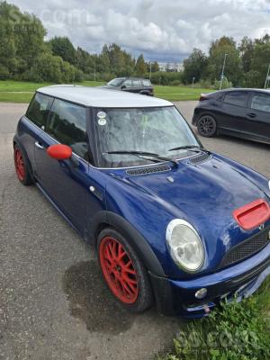 Zils MINI Cooper 2003 Liepāja, ar dzinēja tilpumu 1.60 L un nobraukumu 322 tūkst. km par 1500 €, foto  vietnē AUTOMOTO.COM.LV