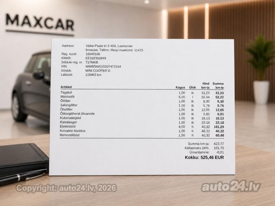 Brūns MINI cooper-d 2013 Tallina, ar dzinēja tilpumu 2.00 L un nobraukumu 119 tūkst. km par 4999 €, foto 13 vietnē AUTOMOTO.COM.LV