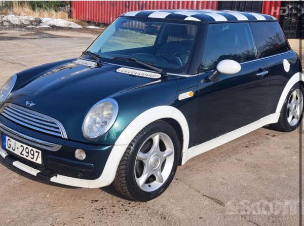 Zaļš MINI Cooper 2002 Rīga, ar dzinēja tilpumu 1.60 L un nobraukumu 145 tūkst. km par 1300 €, foto 5 vietnē AUTOMOTO.COM.LV