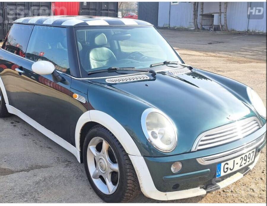 Zaļš MINI Cooper 2002 Rīga, ar dzinēja tilpumu 1.60 L un nobraukumu 145 tūkst. km par 1300 €, foto 8 vietnē AUTOMOTO.COM.LV