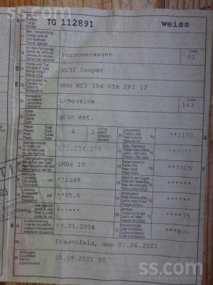 Зеленый Мини Купер 2004 в Рига, объемом двигателя 1.60 л и пробегом 271 тыс. км за 2200 €, фото 8 на AUTOMOTO.COM.LV