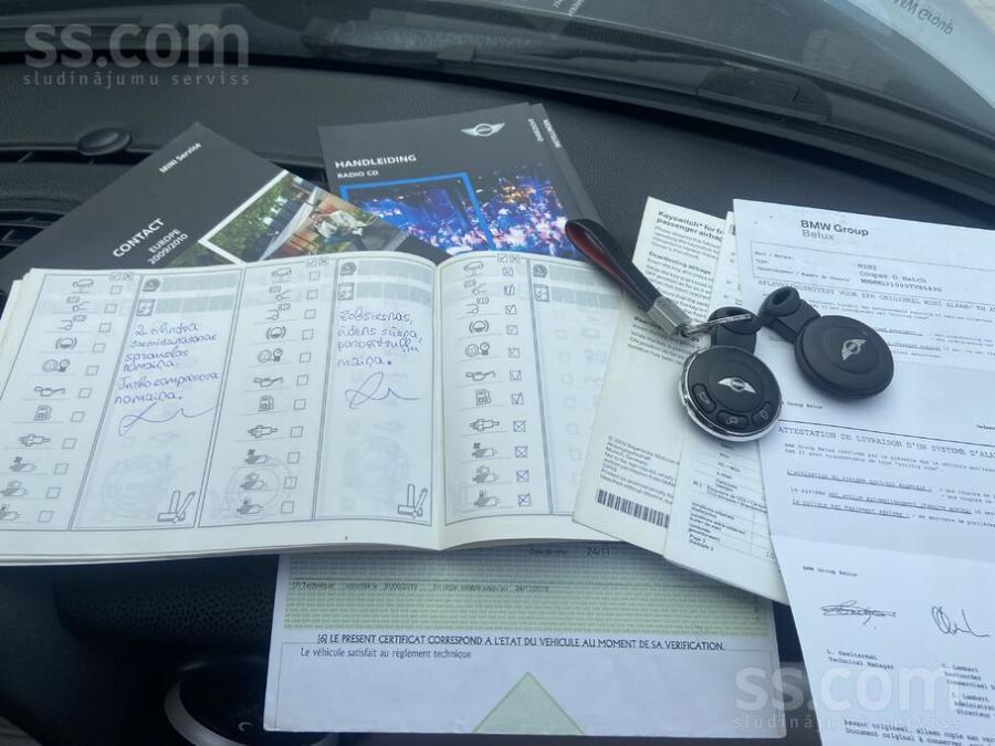 Pelēks MINI Cooper 2009 Talsi, ar dzinēja tilpumu 1.60 L un nobraukumu 231 tūkst. km par 3500 €, foto 19 vietnē AUTOMOTO.COM.LV