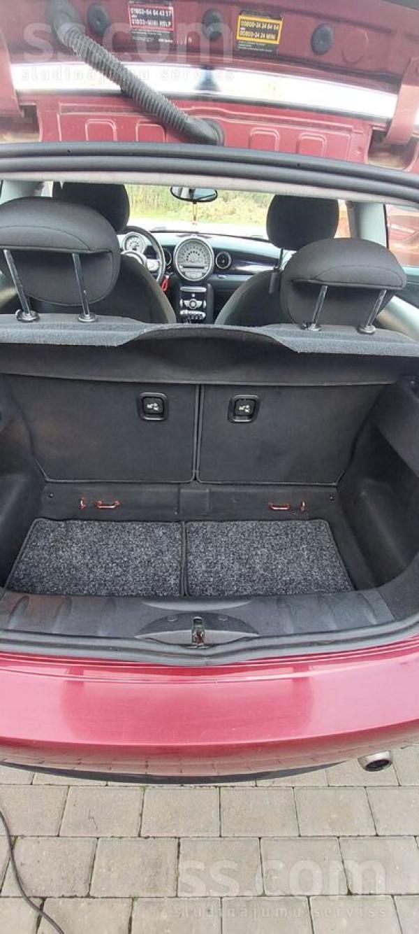 Sarkans MINI Cooper 2008 Rīga, ar dzinēja tilpumu 1.60 L un nobraukumu 199 tūkst. km par 2500 €, foto 7 vietnē AUTOMOTO.COM.LV