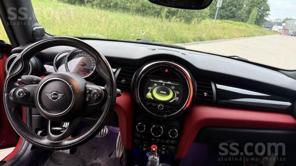 Red MINI Cooper 2014 in Riga, with an engine capacity of 1.50 L and mileage of 110 thousand km for 8350 €, photo 5 on AUTOMOTO.COM.LV