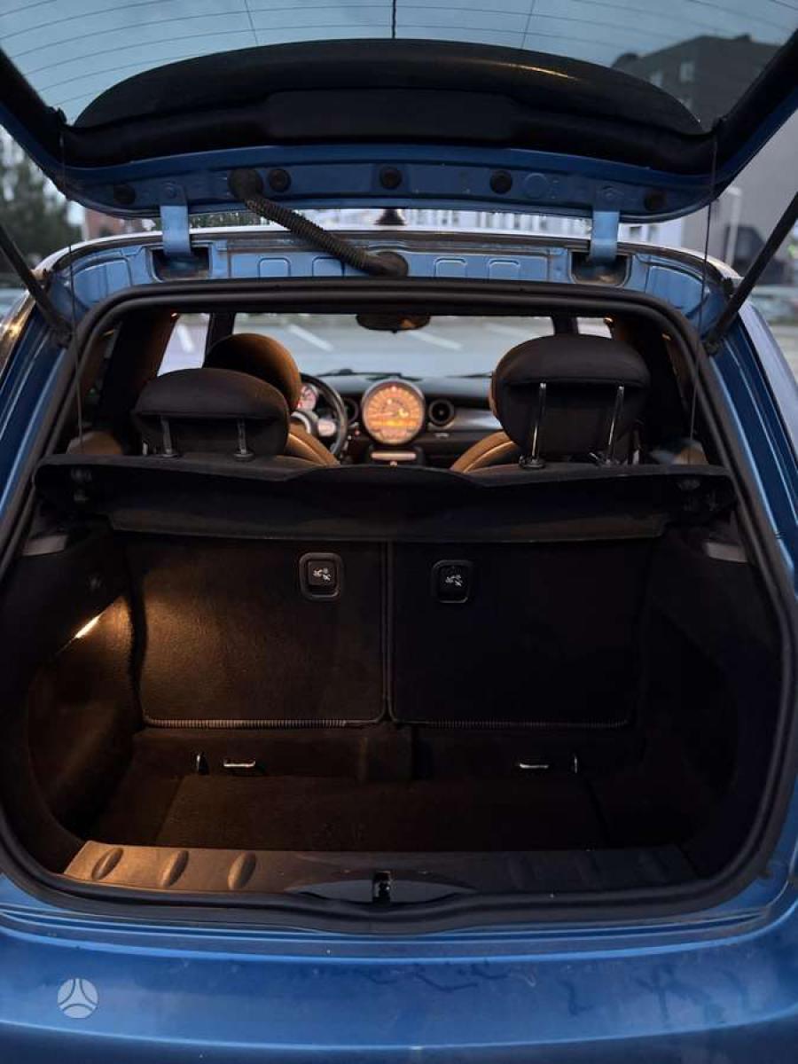 Blue MINI cooper-s 2008 in Vilnius, with an engine capacity of 1.60 L and mileage of 198 thousand km for 4150 €, photo 14 on AUTOMOTO.COM.LV