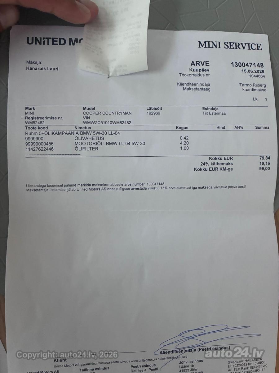 Синий Мини Купер С 2013 в Таллин, объемом двигателя 1.60 л и пробегом 194 тыс. км за 5295 €, фото 20 на AUTOMOTO.COM.LV