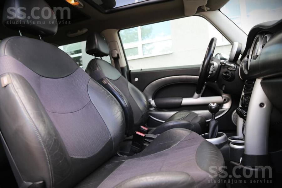 Pelēks MINI cooper-s 2004 Rīga, ar dzinēja tilpumu 1.60 L un nobraukumu 225 tūkst. km par 2795 €, foto 13 vietnē AUTOMOTO.COM.LV