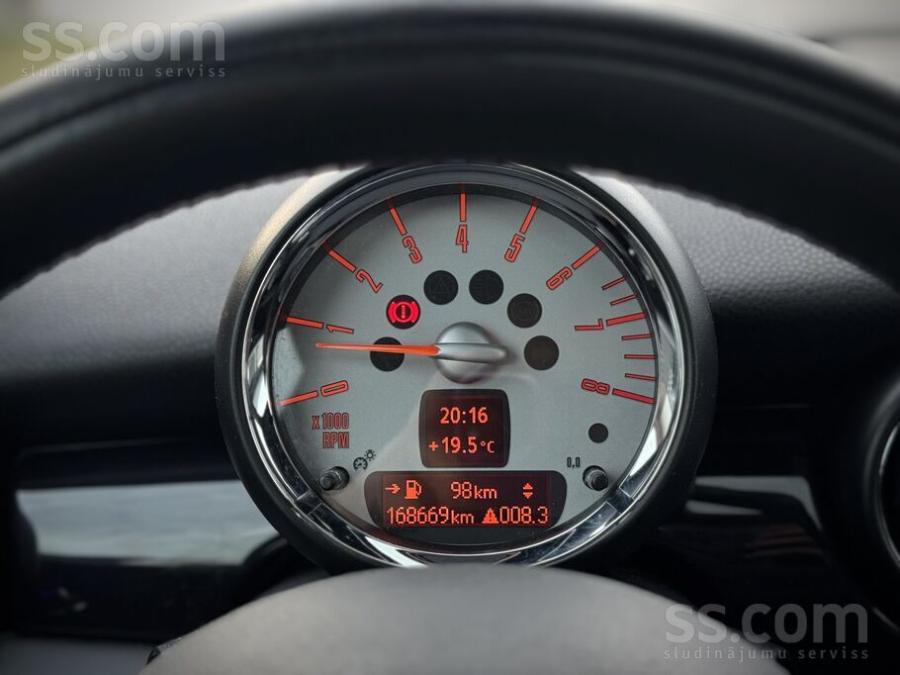 Grey MINI cooper-s 2008 in Jelgava, with an engine capacity of 1.60 L and mileage of 169 thousand km for 5950 €, photo 20 on AUTOMOTO.COM.LV